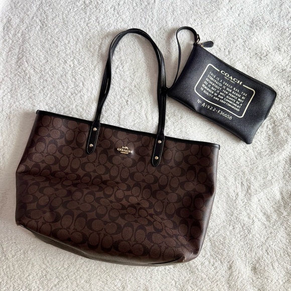 Coach | Bags | Coach Reversible Tote With Monogram Pattern | Poshmark